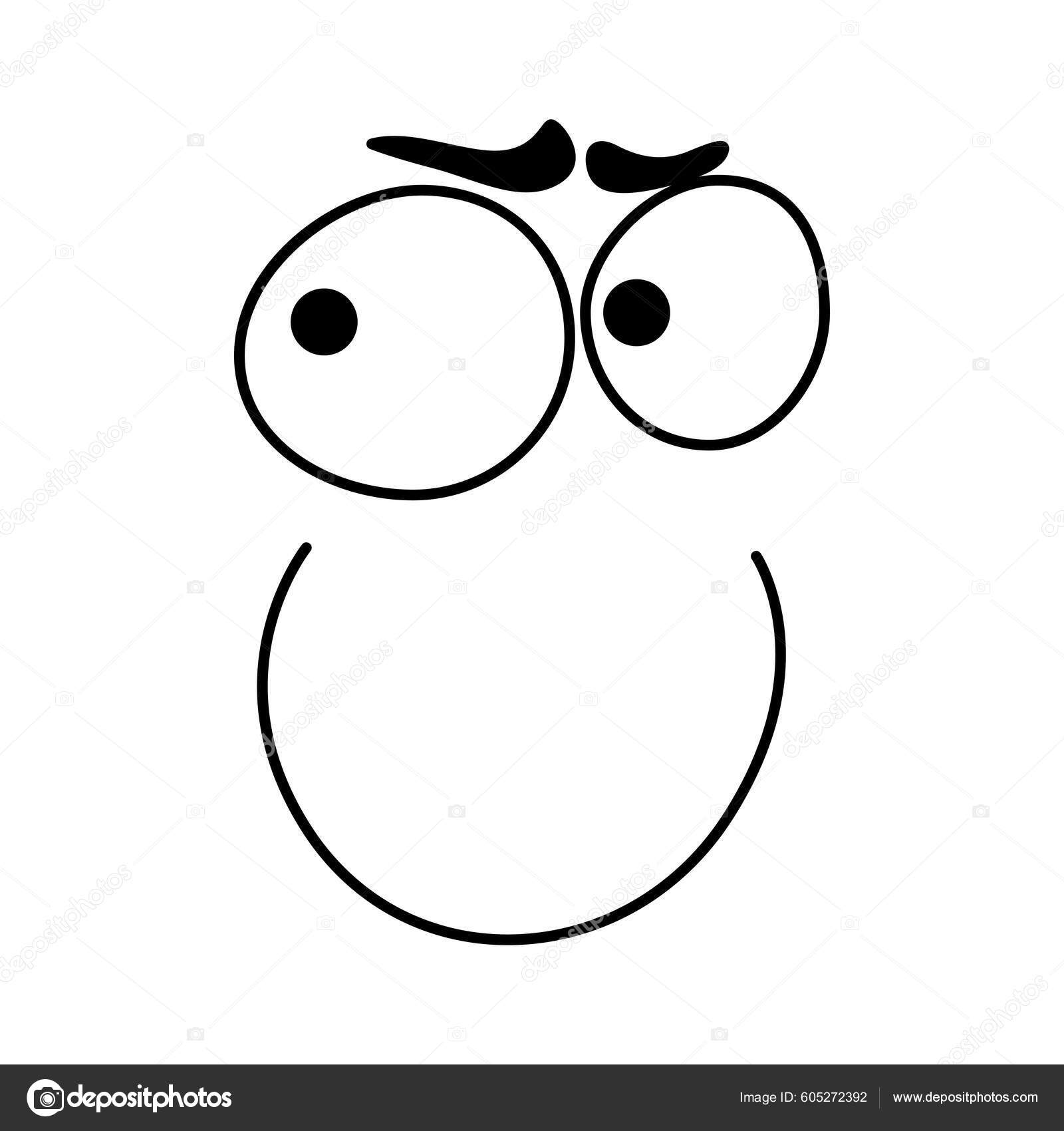 Malicious Smile Emoticon Emoji Line Art Icon Vector Cartoon Comic ...