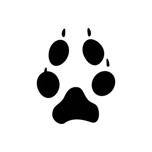 Fox Tracks Footprints Isolate Black Silhouette Icon Vector Savanna ...