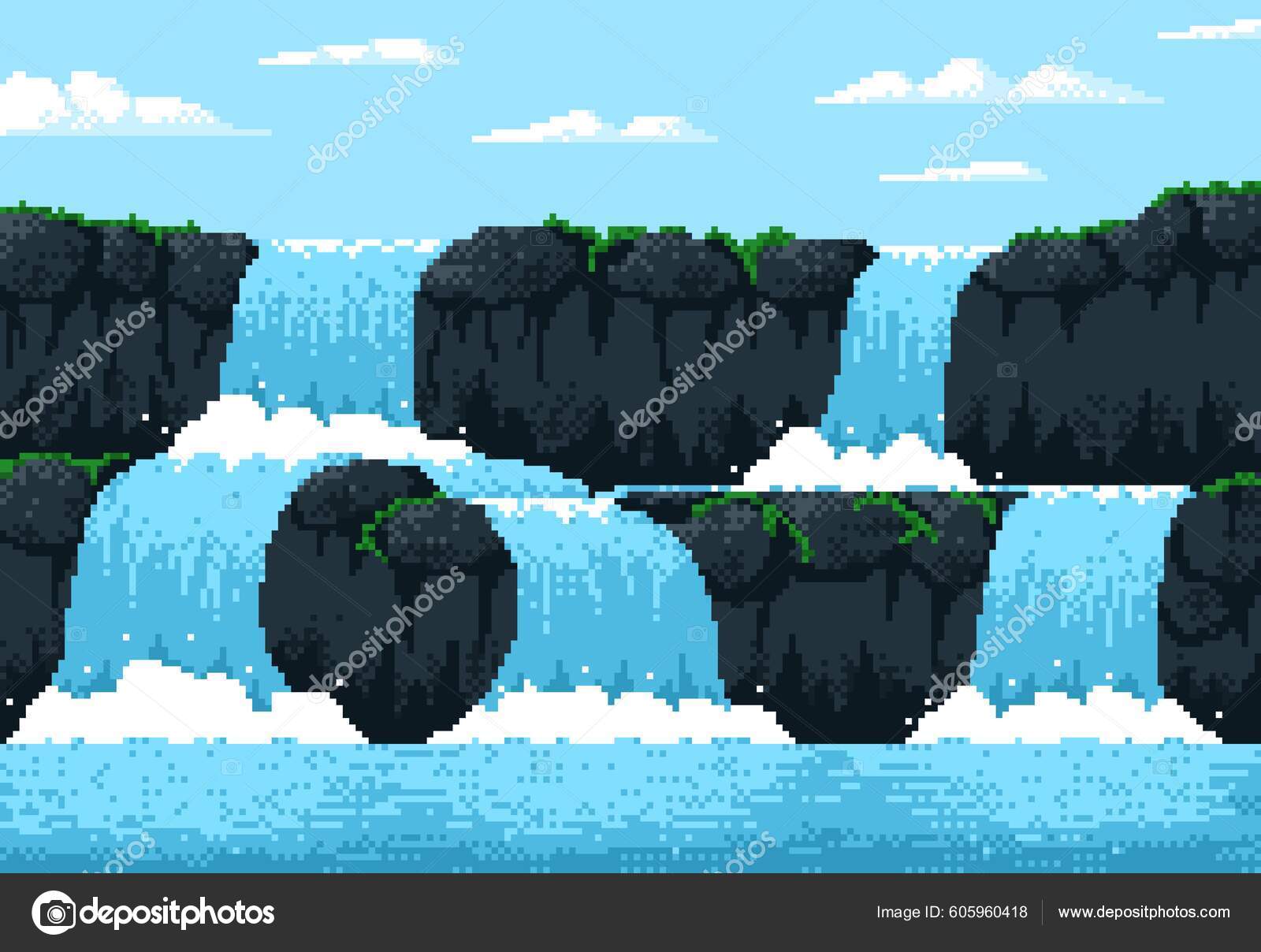 Waterfall Pixel Art