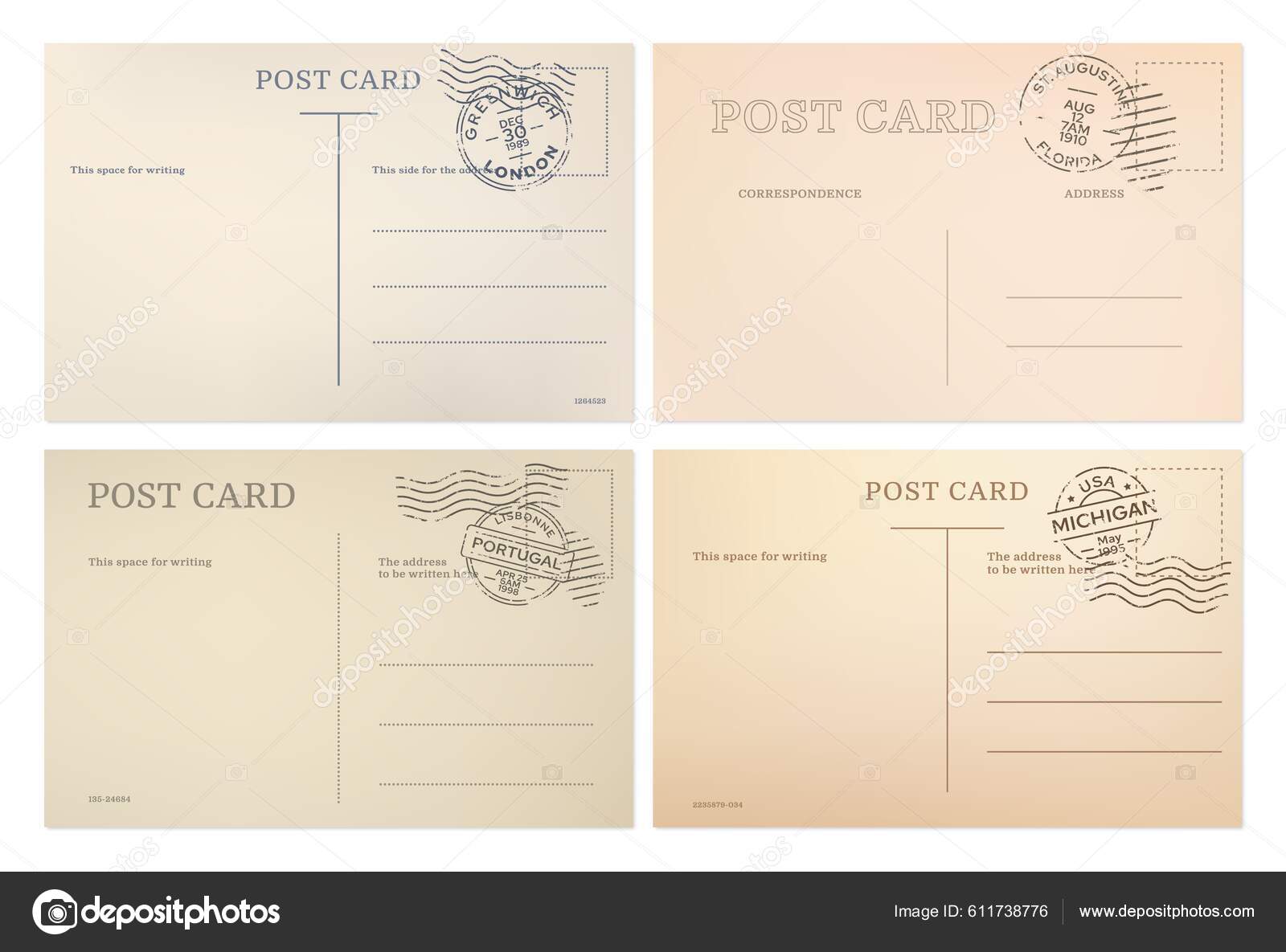 Vintage Travel Postcard Template