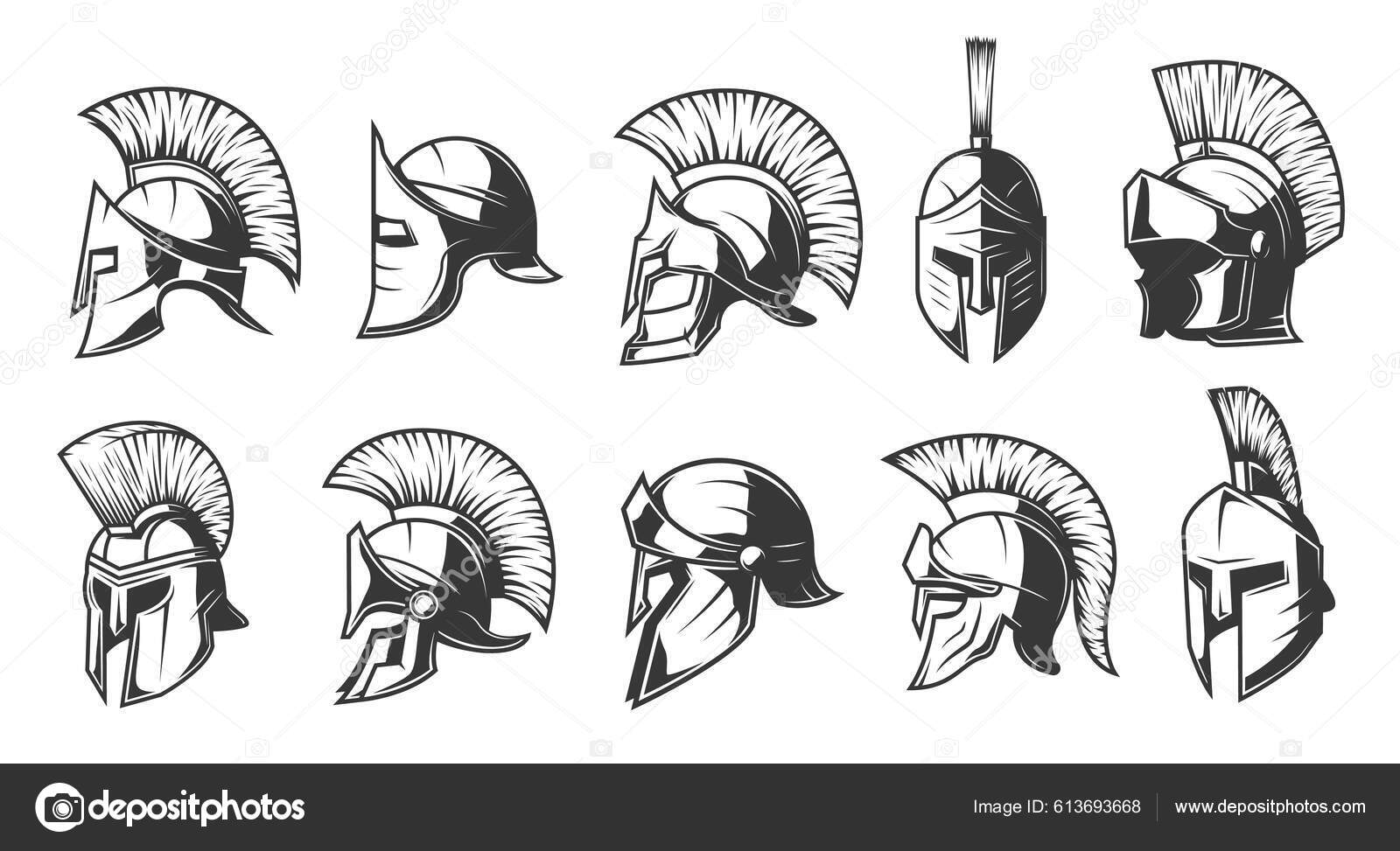 Greek Helmet Drawing