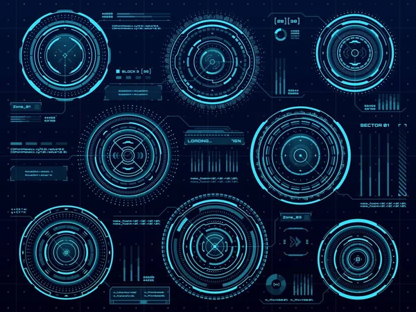 Hud Spaceship Shuttle Aircraft Digital Screen Interface Vector Gui Sci Stock Vector Image by ...