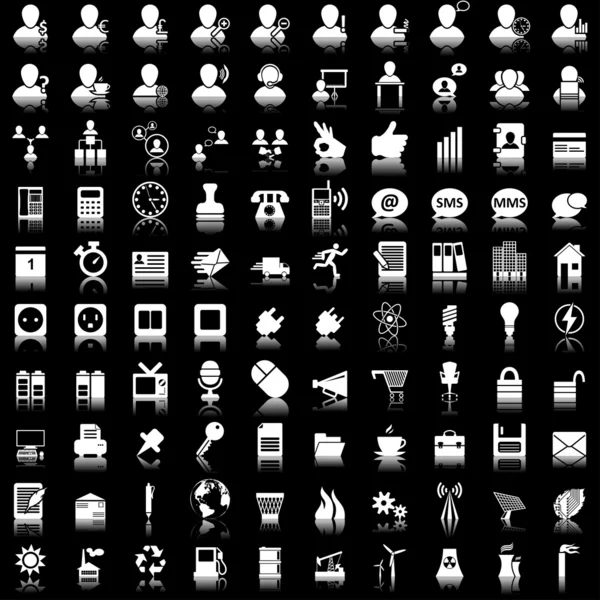 Business and office icon set — Stock Vector © angelp #13798885