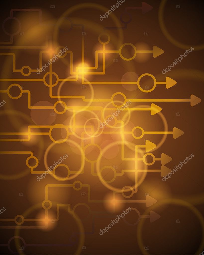 Technological brown background Stock Vector by ©angelp #13798880