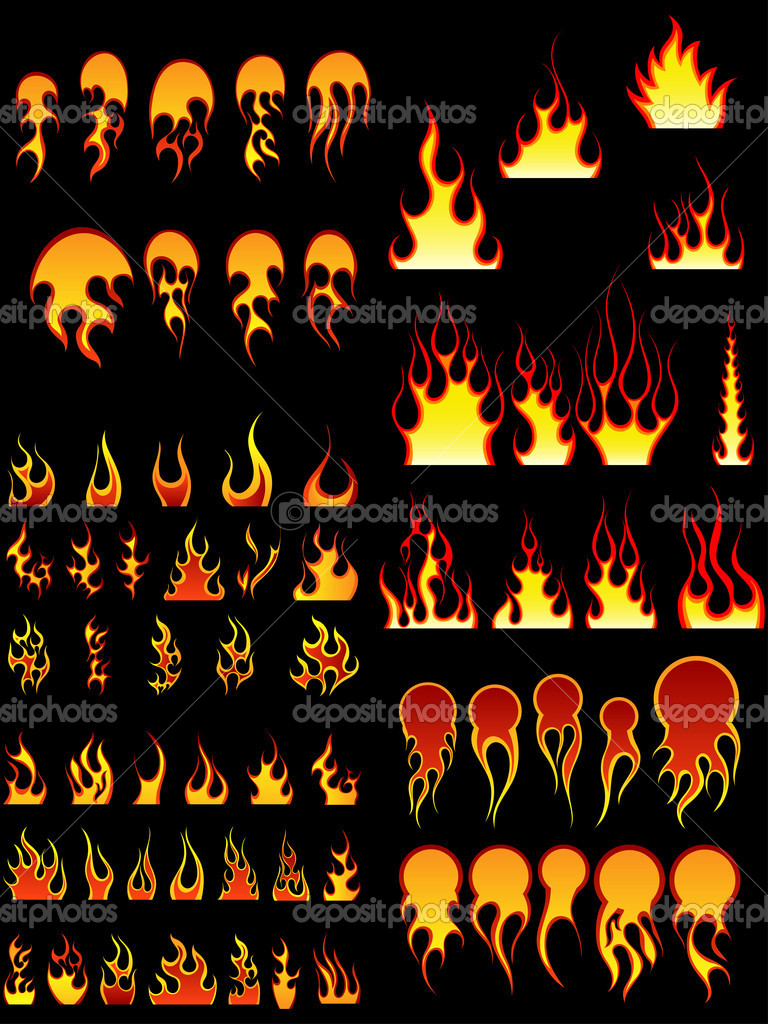 Fire Set Stock Vector Image by ©angelp #15614763