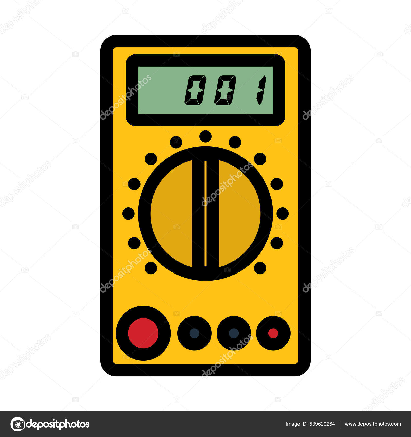 Multimeter Icon Editable Bold Outline Color Fill Design Vector Illustration Stock Vector by ...