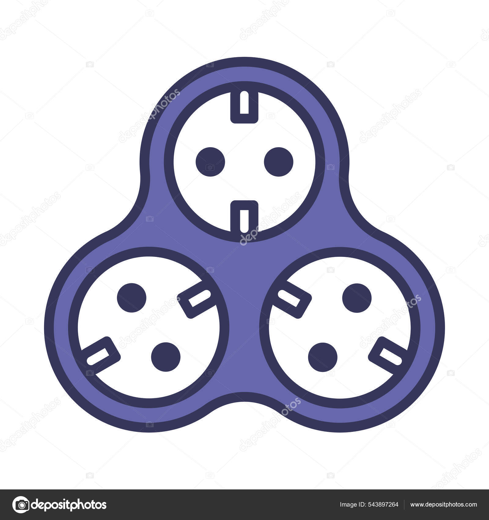 Splitter Icon Editable Bold Outline Color Fill Design Vector ...