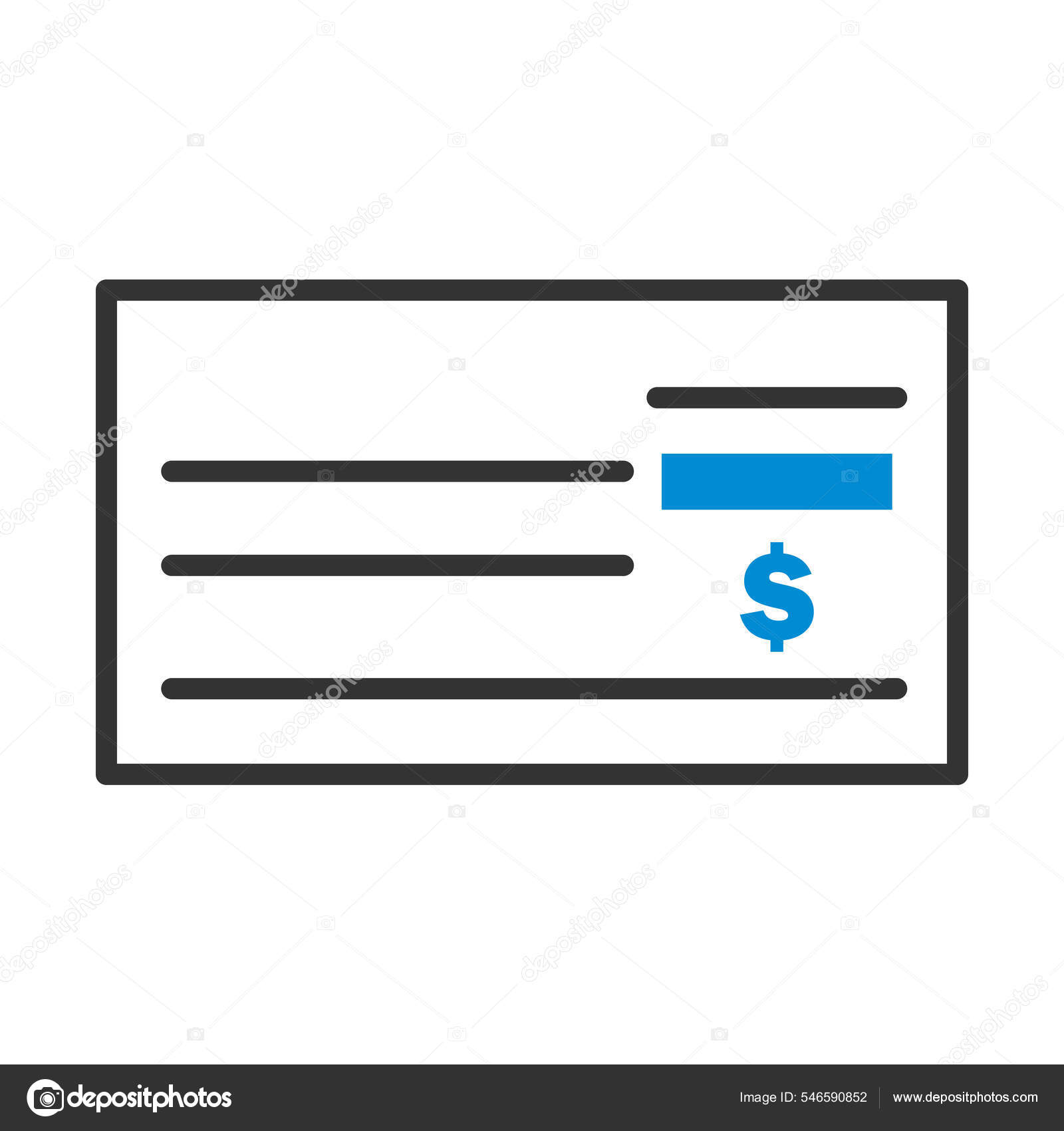 Bank Check Icon Editable Bold Outline Color Fill Design Vector Stock ...