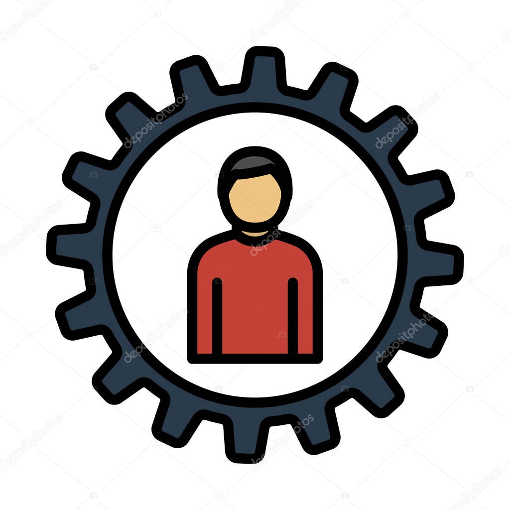 Icono de trabajo en equipo. Esquema audaz editable con dise o de relleno de color. Ilustraci n ...