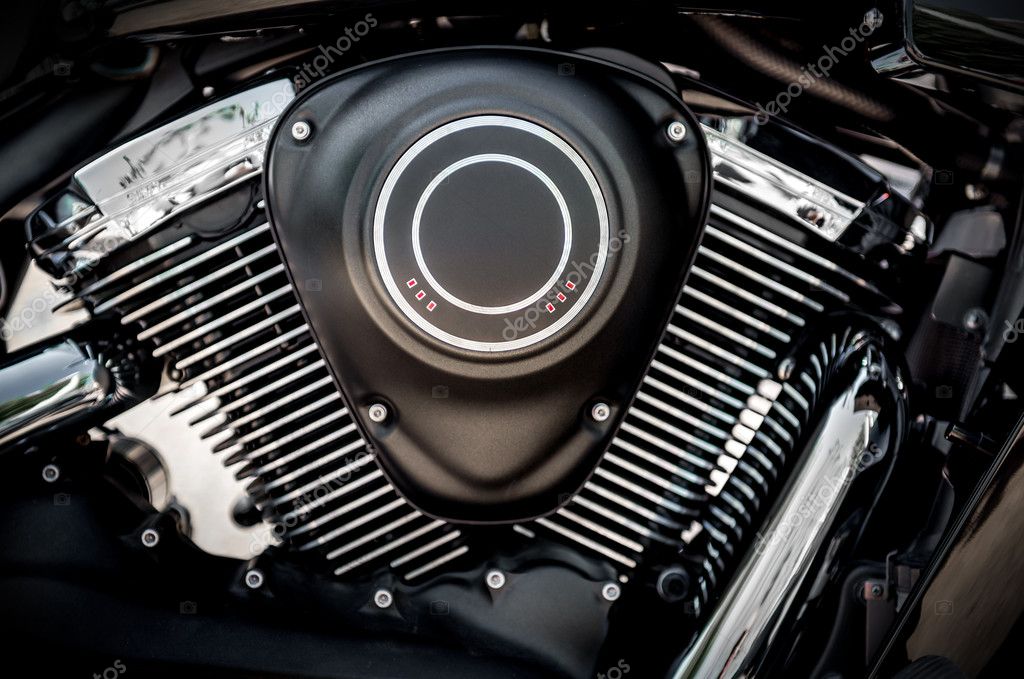 Motorcycle engine close-up — Stock Photo © amoklv #24942687