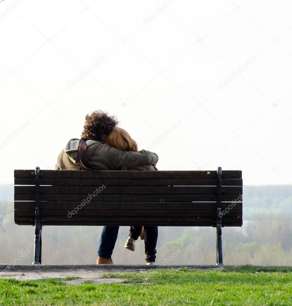 Romantic couple on bench Stock Photo by ©Alexis84 18082081