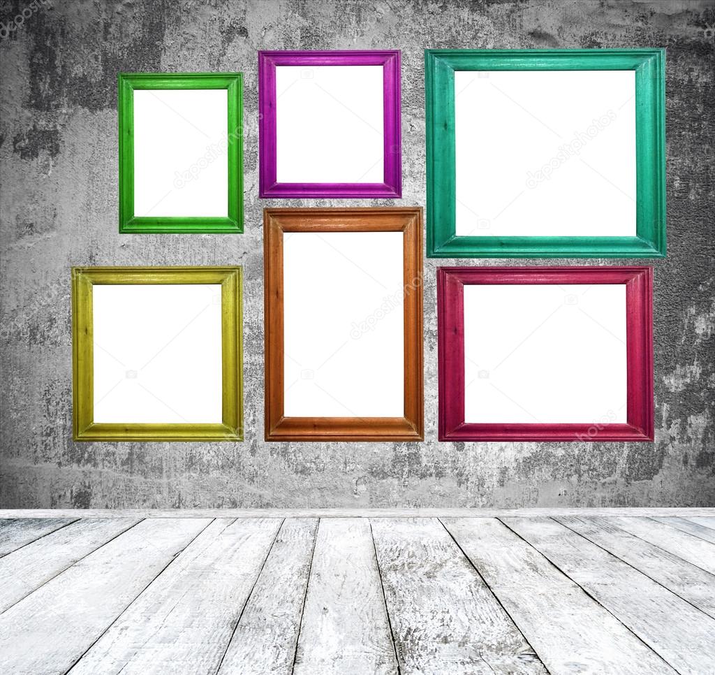 Colorful Empty Picture Frames