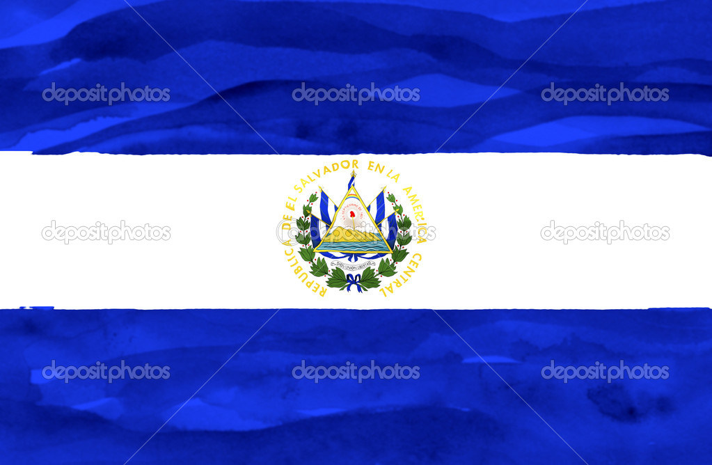 Painted flag of El Salvador Stock Illustration by ©Alexis84 #26729129