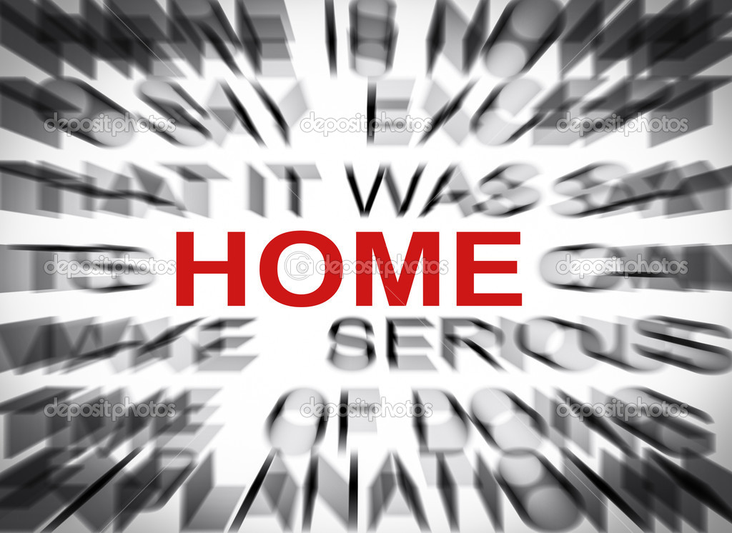 Blured text with focus on HOME — Stock Photo © Alexis84 #33913117