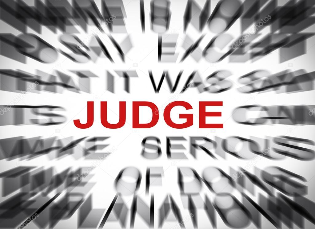 Blured text with focus on JUDGE — Stock Photo © Alexis84 #33915021