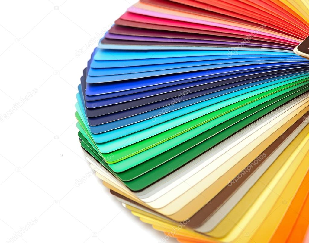 Color guide spectrum swatch samples rainbow on white background Stock ...
