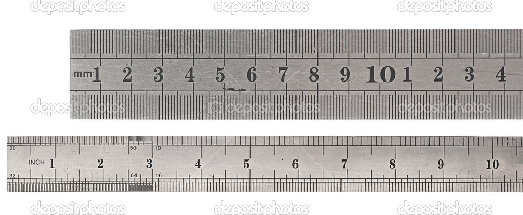 Metal rulers isolated on white background Stock Photo by ©inxti74 30100275
