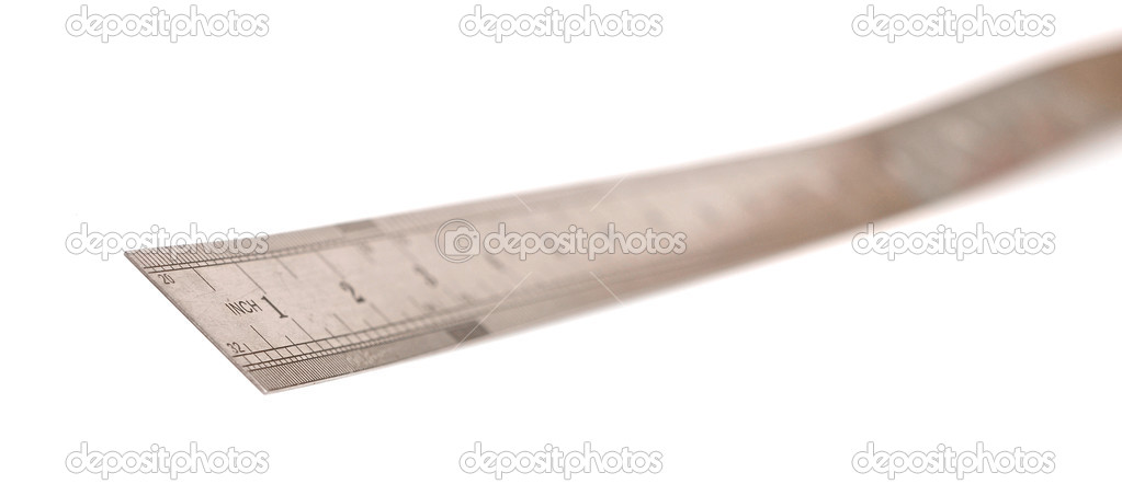 Metal ruler isolated on white background — Stock Photo © inxti74 #30100321
