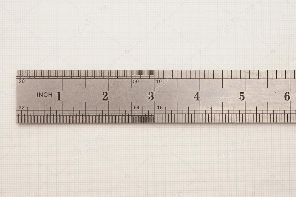 Steel ruler on paper graph — Stock Photo © inxti74 #30100545