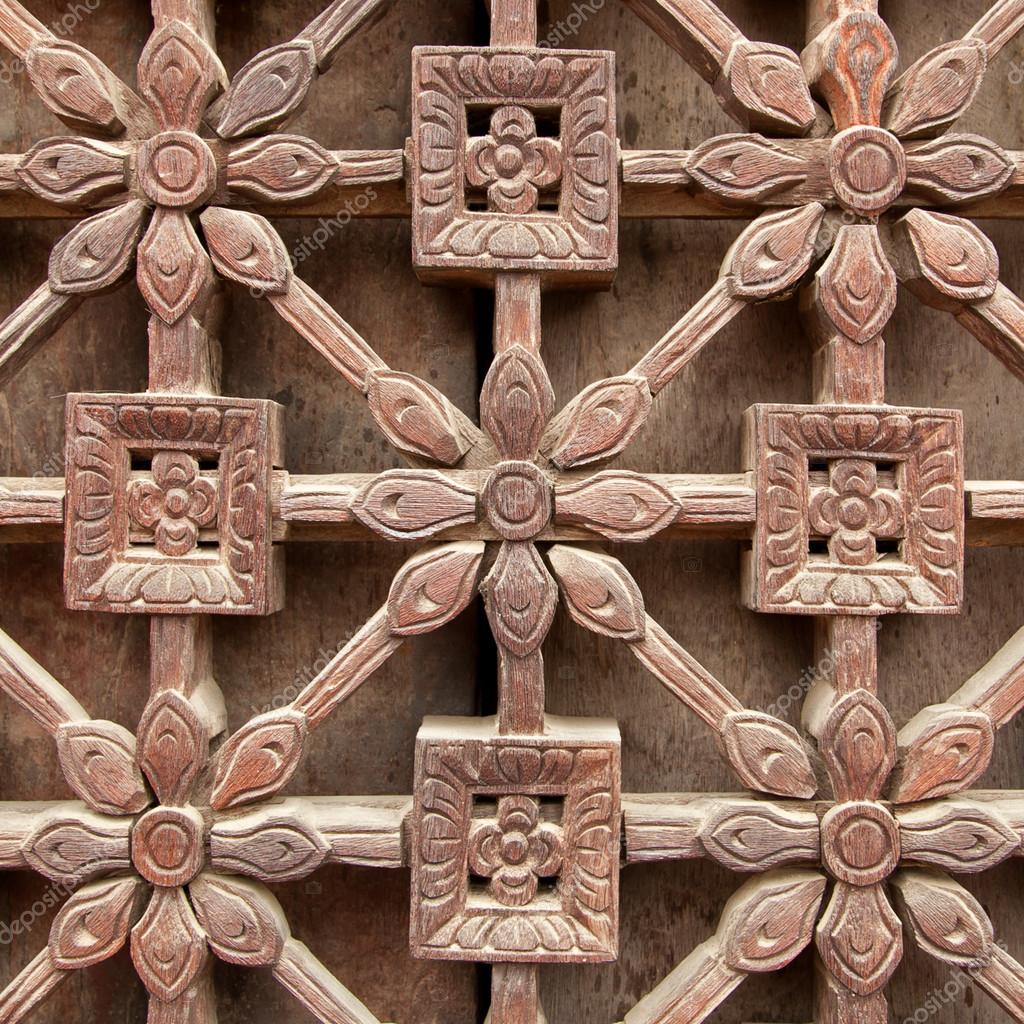 Wooden Flowers in the Latticework Stock Photo by ©Borna_mir 13713347