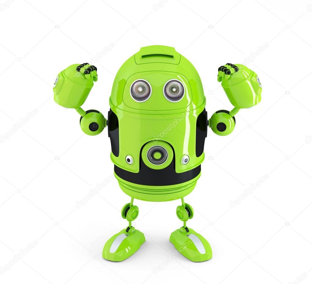 Powerful Android Robot. Technology concept. Stock Illustration by ...
