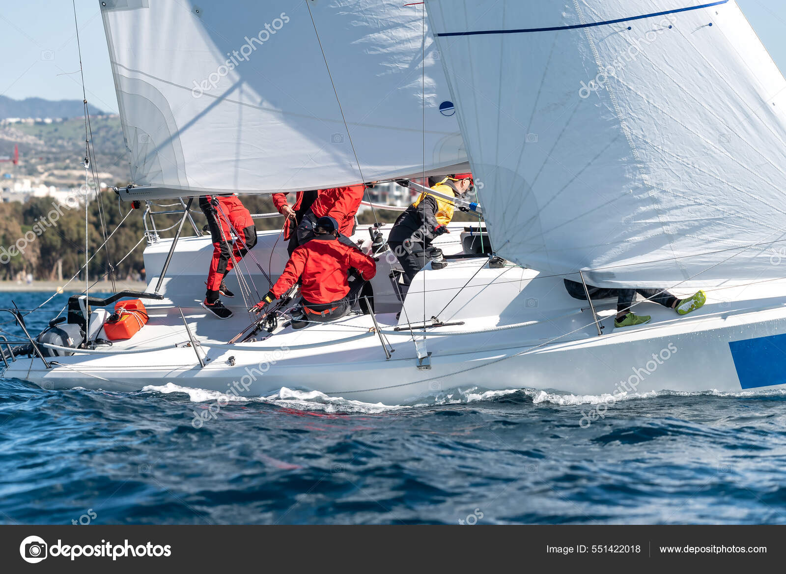 Crew Sailing Yacht Regatta Stock Photo by ©KirillM 551422018