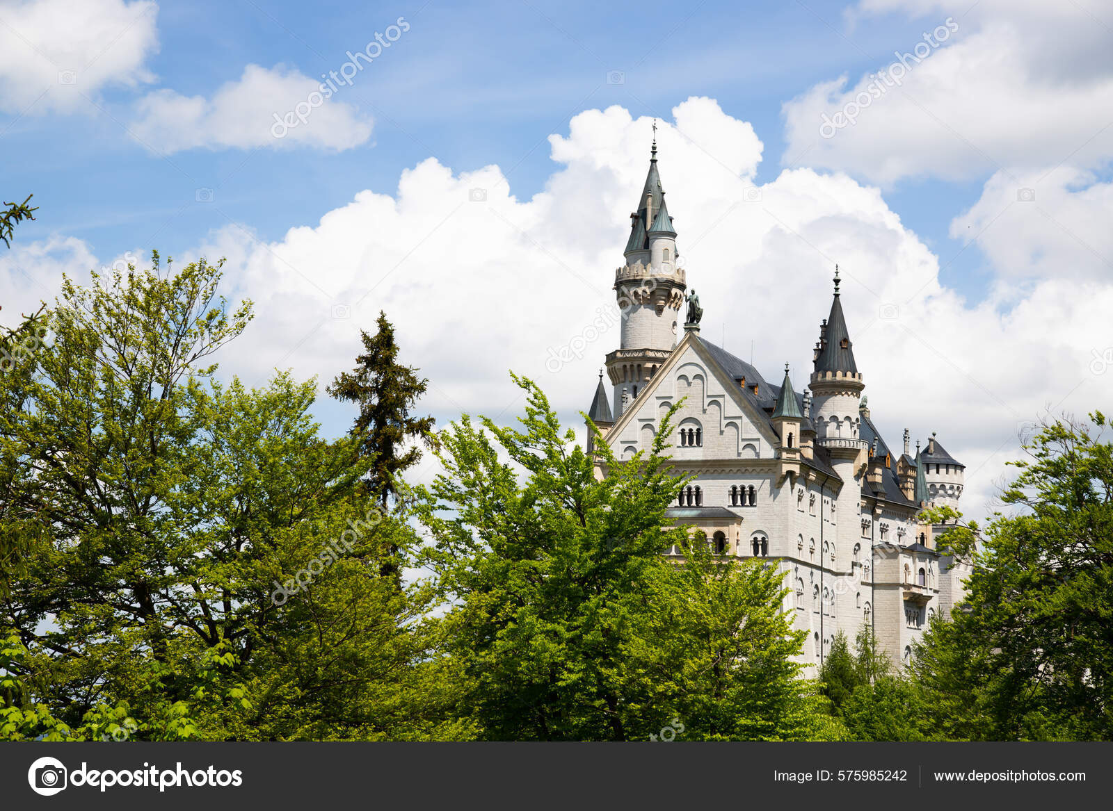 Picturesque Spring Landscape Neuschwanstein Castle Germany – Stock ...