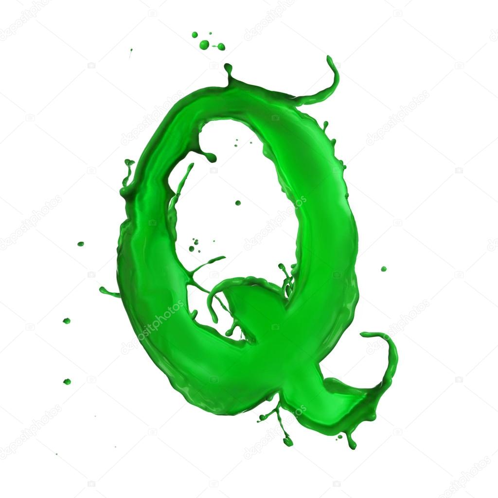 Green Liquid alphabet letter Q Stock Photo by ©Kesu01 13602906
