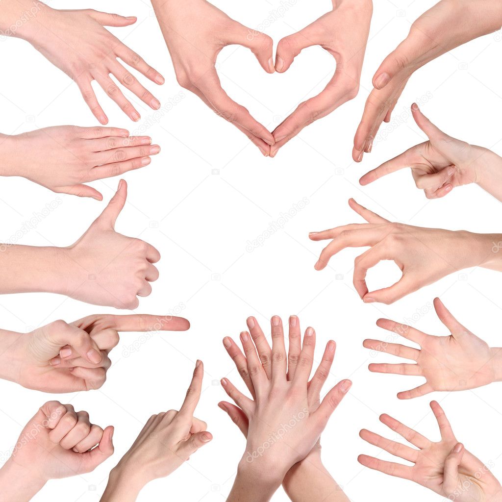 Set of many different hands Stock Photo by ©Kesu01 23158690