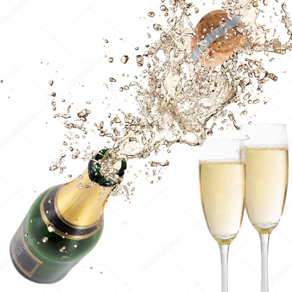 Bouteille De Champagne Qui Explose