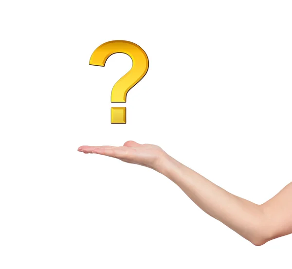 Female hand holding up a question mark from the left Stock Photo by ...