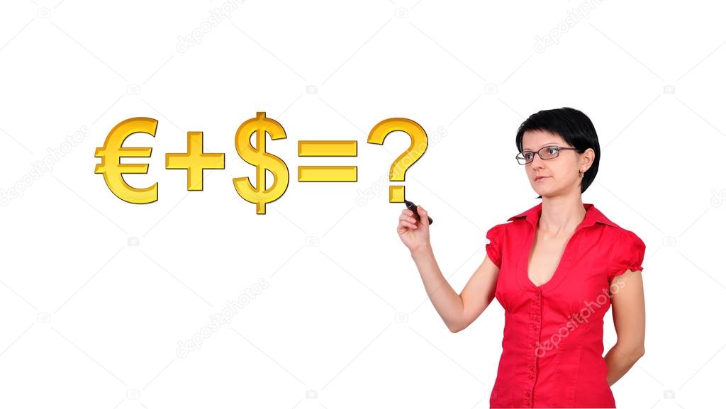 Woman drawing formula Stock Photo by ©vetkit 17352509
