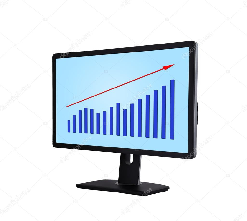 Monitor with chart Stock Photo by ©vetkit 18512729