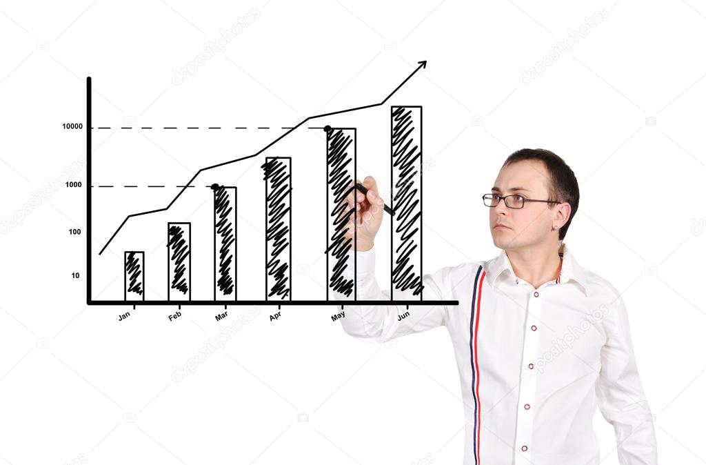 Man drawing chart Stock Photo by ©vetkit 20562901