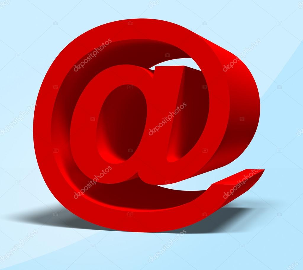 Red e-mail symbol — Stock Photo © vetkit #23424496