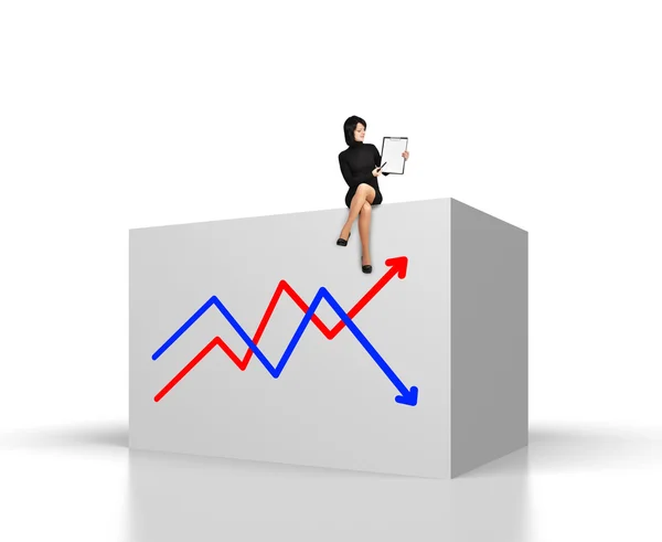 The woman showing the graph Stock Photos, Royalty Free The woman ...