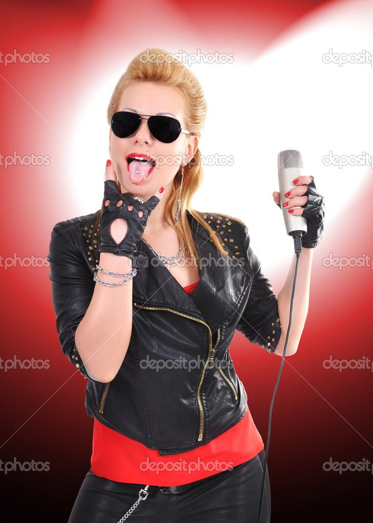 Girl singer Stock Photo by ©vetkit 48776773