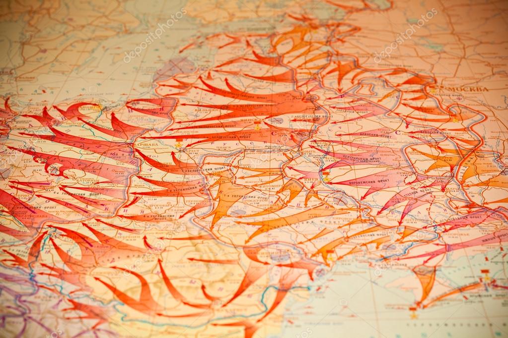Map of battles in World War II Stock Photo by ©Devin_Pavel 45630367