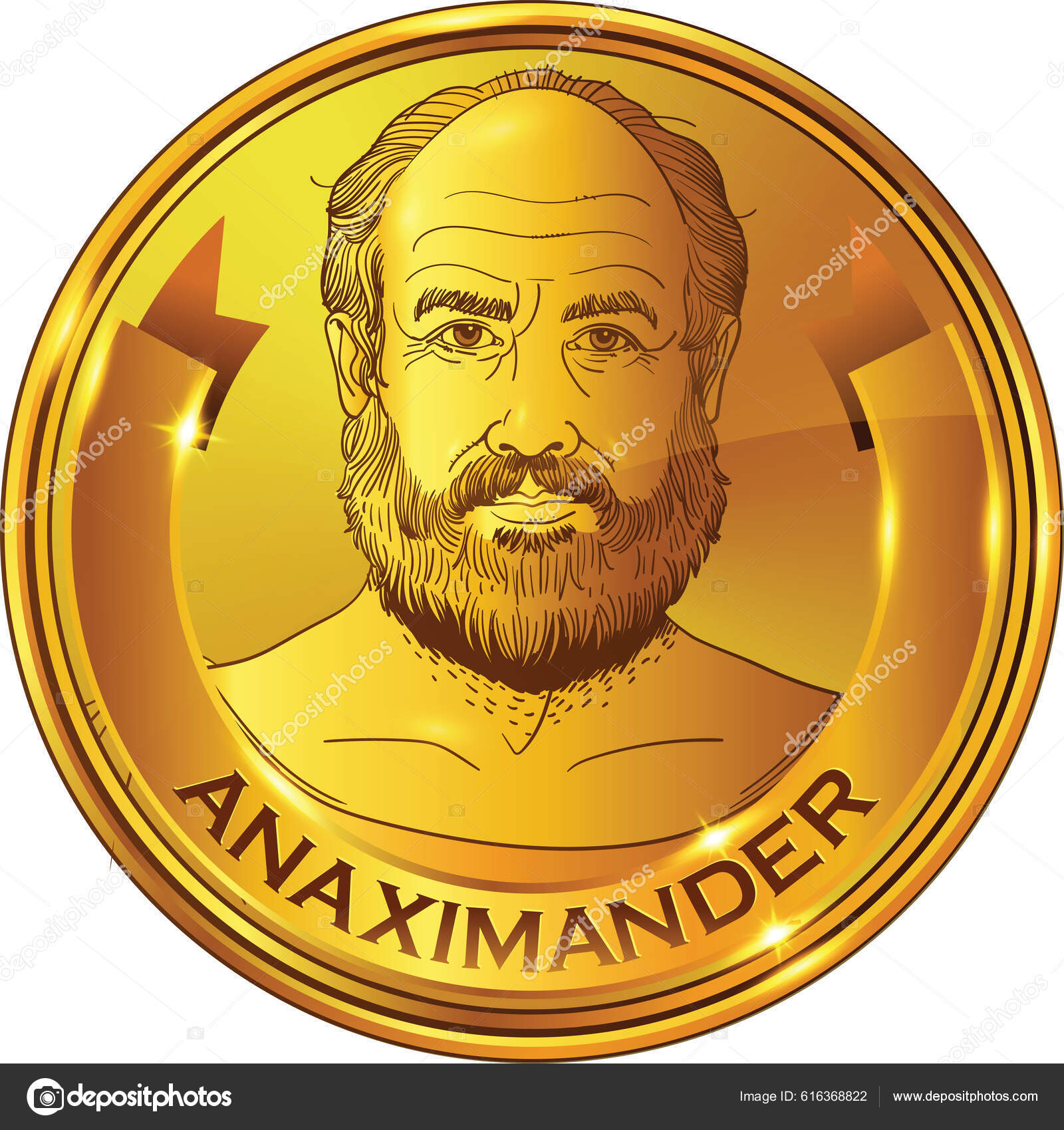Anaximander Pre Socratic Greek Philosopher Who Lived Miletus City Ionia ...