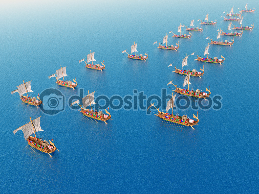 Roman Warships — Stock Photo © mic1805 #48041281
