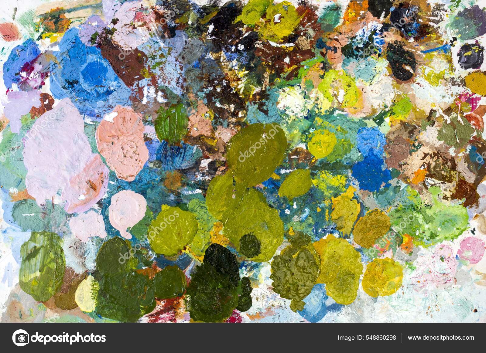 Artist's Palette Stained Many Paint Stock Illustration by ©andrey_001 ...