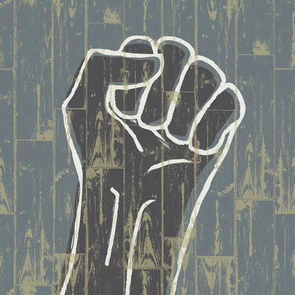 Fist illustration. With grunge texture, vector Stock Vector by ©pashabo ...