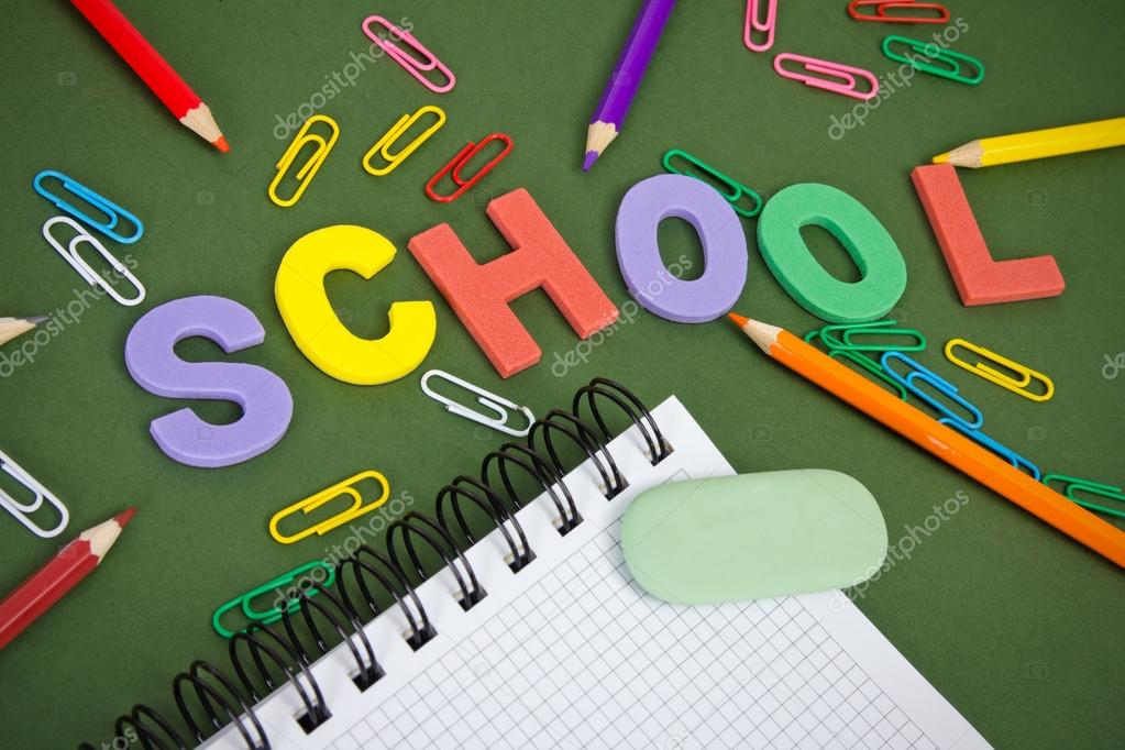 Letters with pencils, paper clips, by an erase — Stock Photo © pil7615 ...