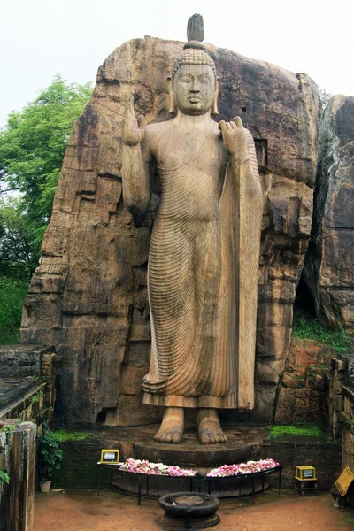 Avukana standing Buddha statue, Sri Lanka. – Stock Editorial Photo ...