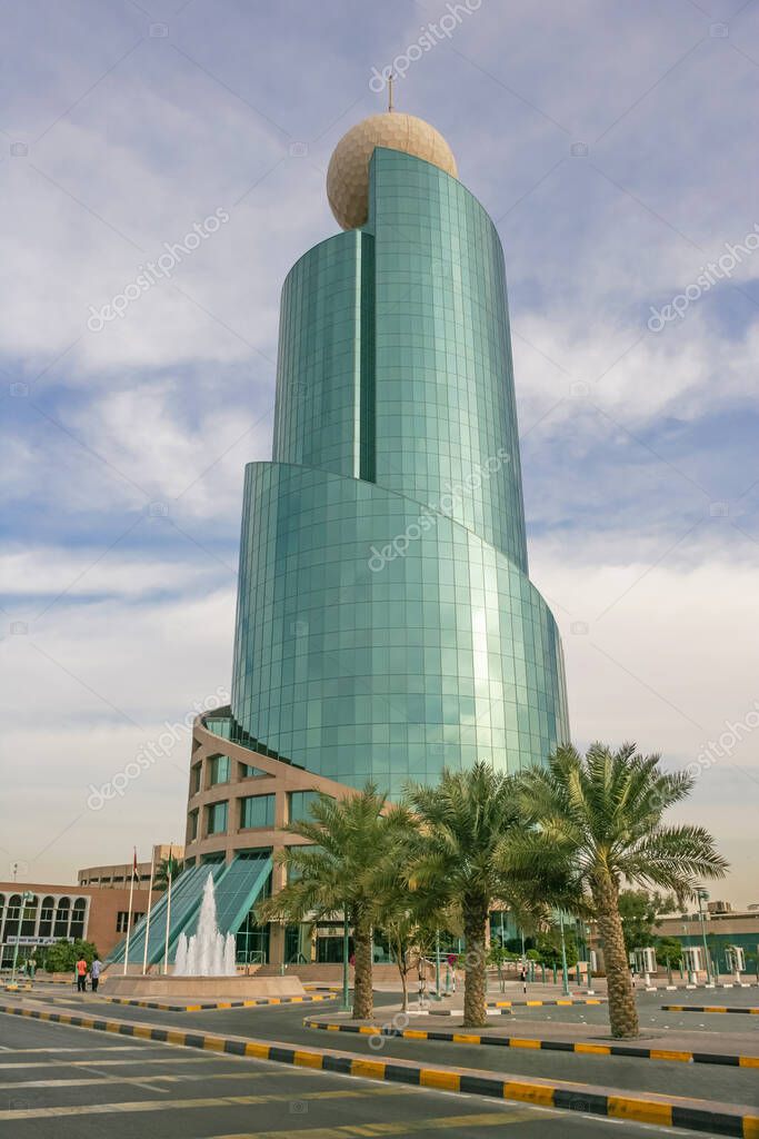 SHARJAH, UAE - DECEMBER 13, 2004: The Etisalat Tower in Sharjah, in the ...