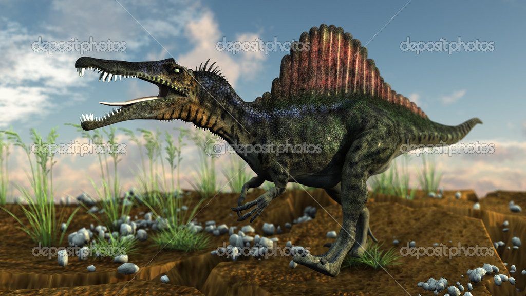 Spinosaurus dinosaur — Stock Photo © KostPhoto #45297591