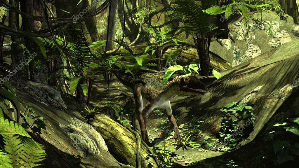 Ancient utahraptor — Stock Photo © KostPhoto #45297963