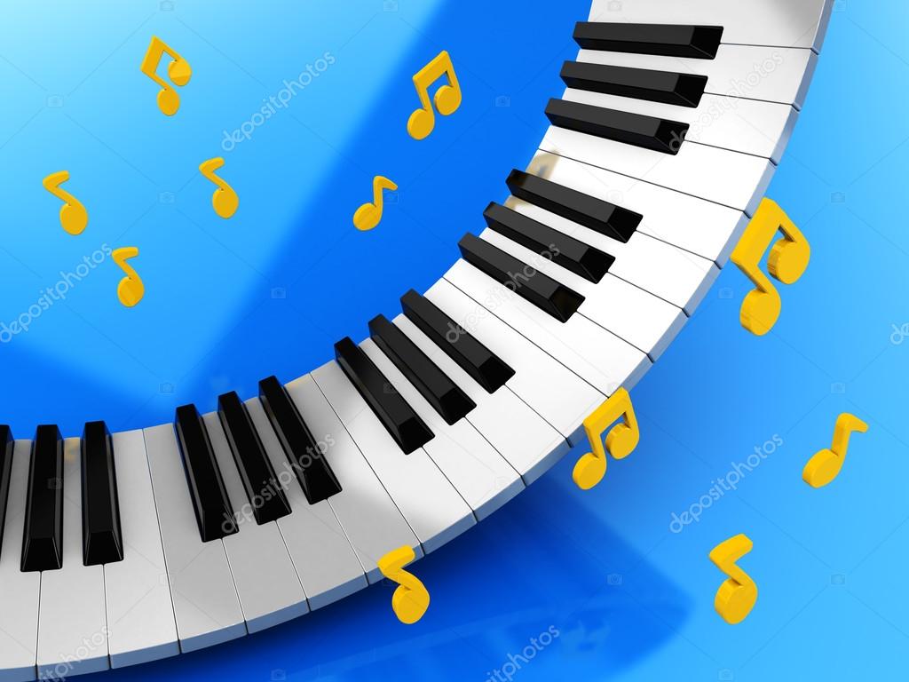 Music keys and notes Stock Photo by ©mmaxer 12896664
