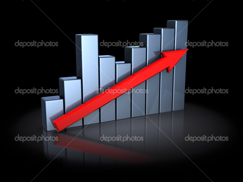 Raising charts and arrow Stock Photo by ©mmaxer 40326857