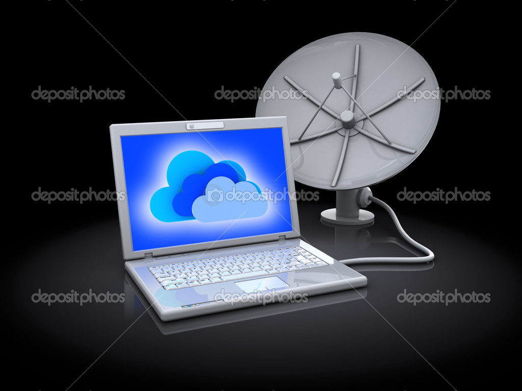 Computer and antenna Stock Photo by ©mmaxer 41618723